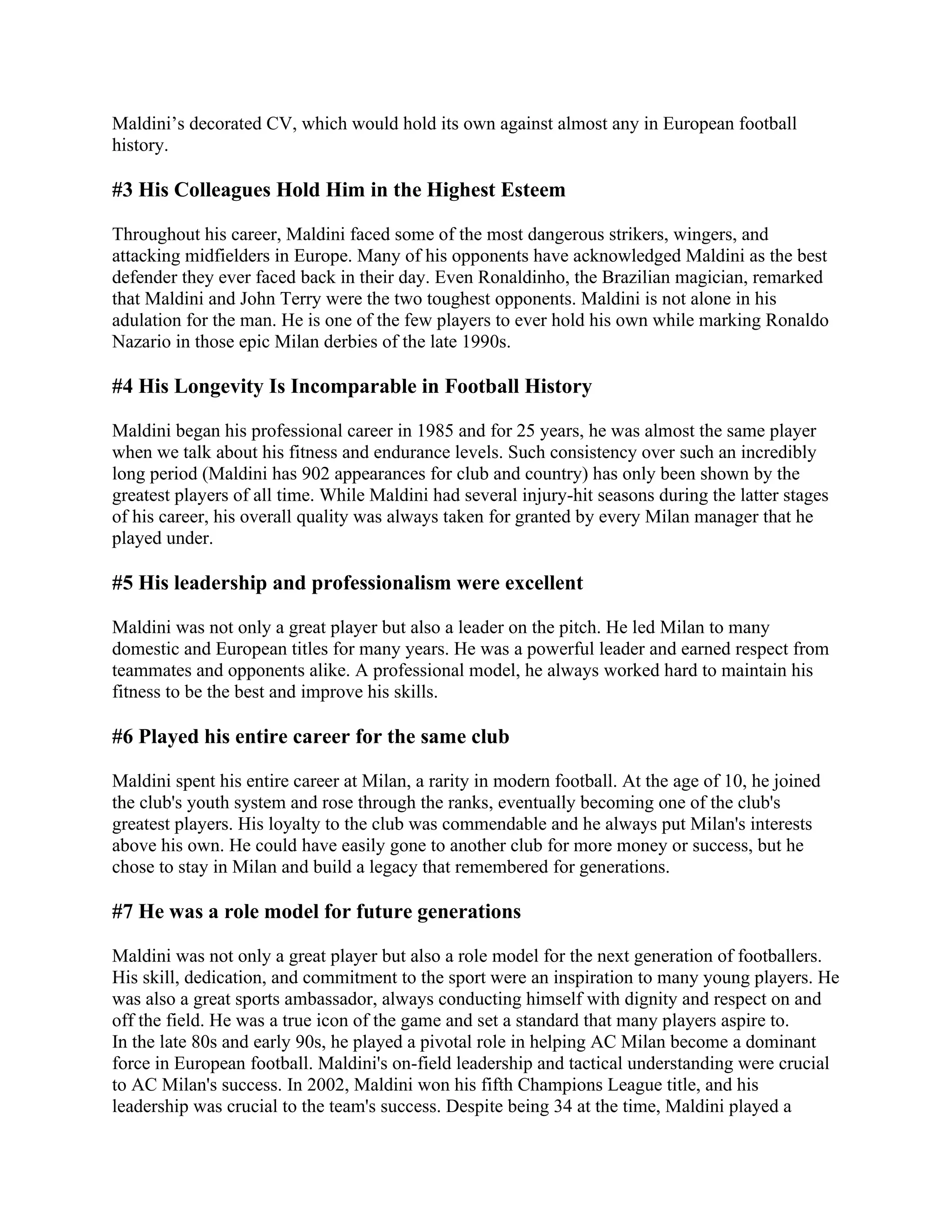 Why Paolo Maldini is the greatest defender of all time.pdf | Soccer ...