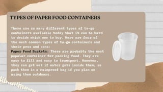 Why Paper To Go Containers Are The Way To Go? | PPTX