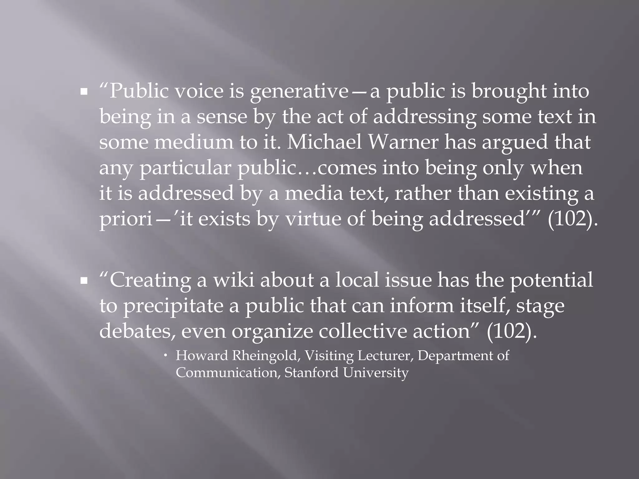 Why Participatory Media Now | PPT