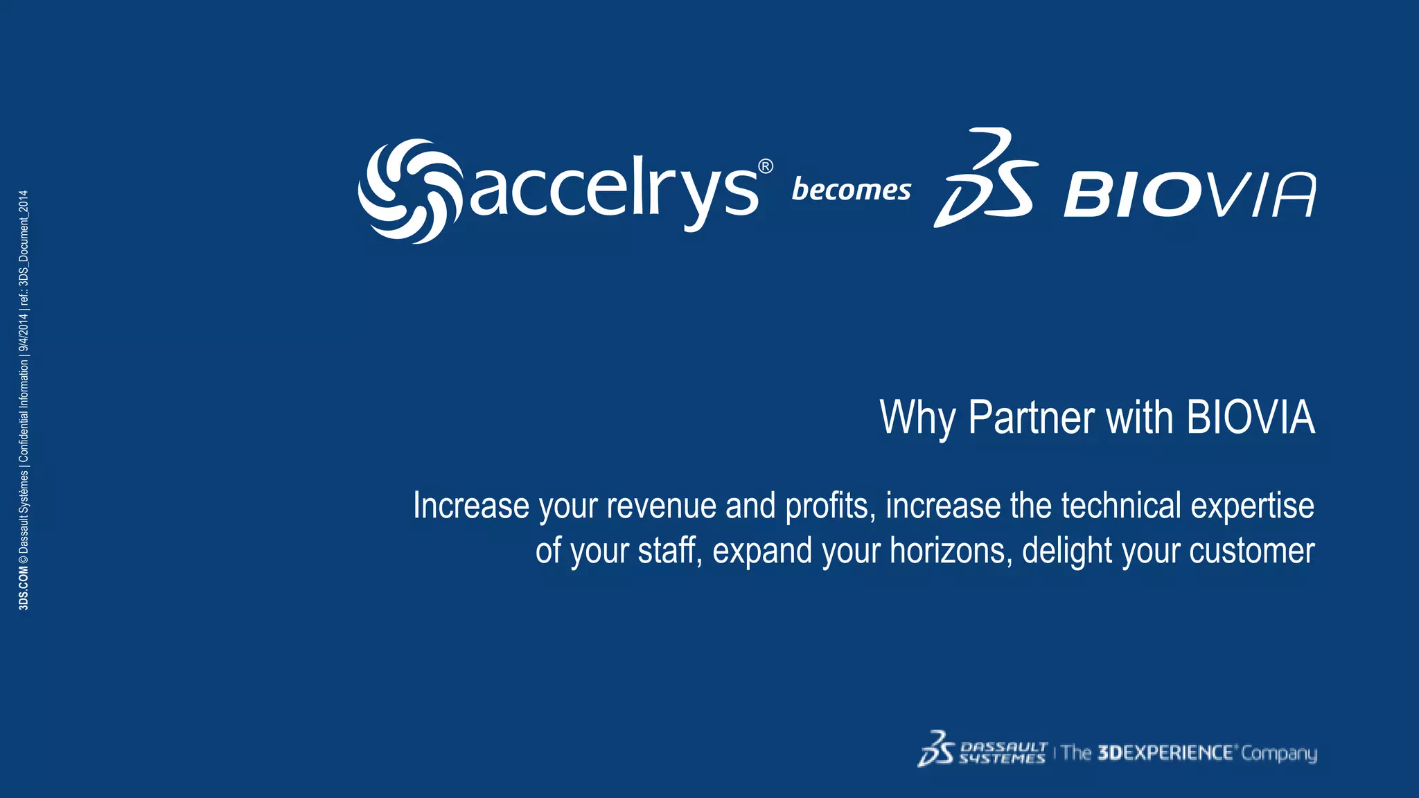 Why Partner with BIOVIA | PPTX