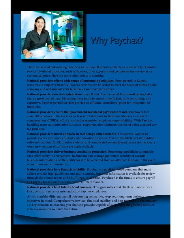 Why Paychex | PDF Why Paychex | PDF