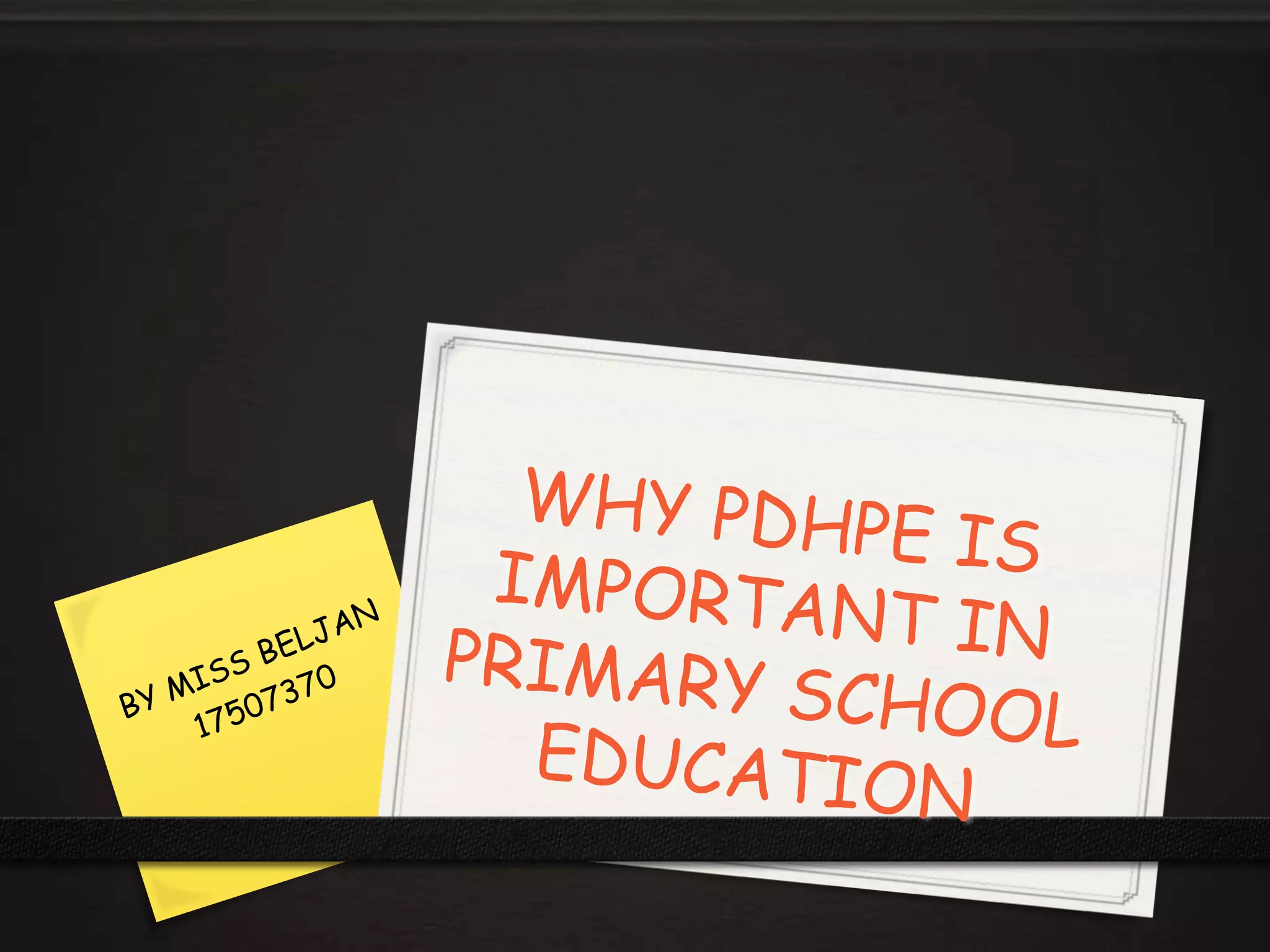 Why pdhpe is important in primary school education | PPT