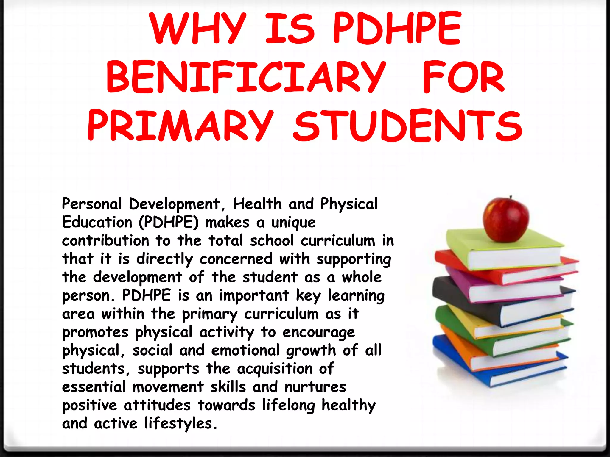 Why pdhpe is important in primary school education | PPT