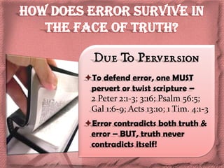 How Does Error Survive In The Face of Truth? | PPT