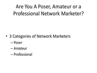 Why People Fail in Network Marketing Business | PPTX