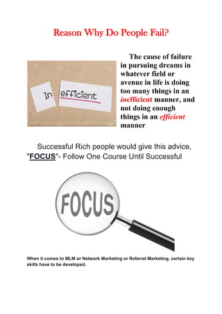 Why people fail article | PDF