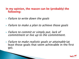 Why people fail to achieve their sales goals? | PPT