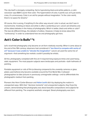 Why Photography’s B&W vs Color Debate Is No Debate At All | PDF