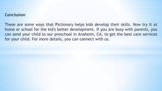 Why Pictionary game important for kids | PPT