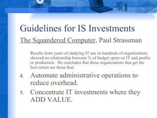 Strategic Planning for Information Systems | PPT | Business | Business ...