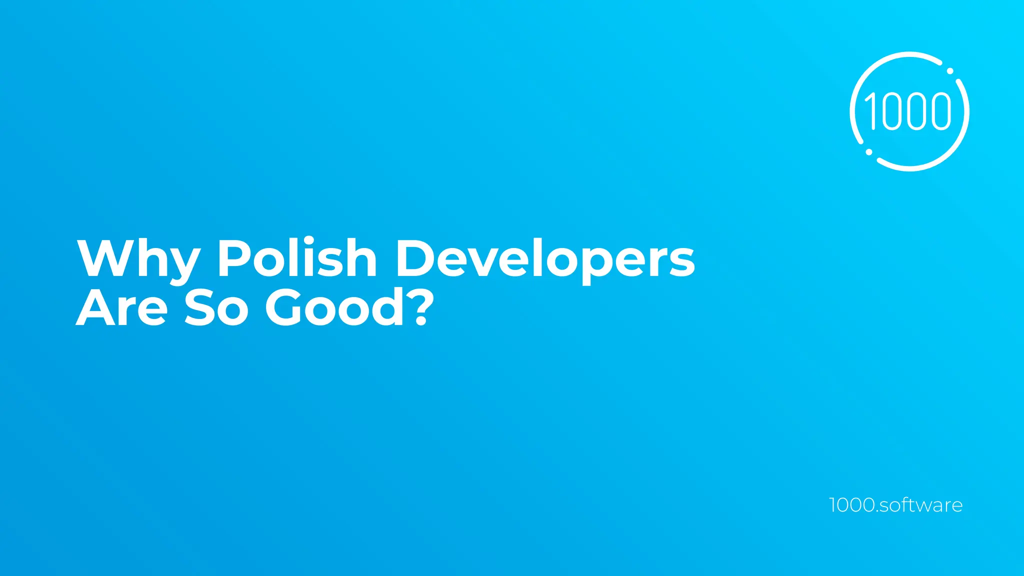 Have you ever wondered why polish developers are so good? | PPT