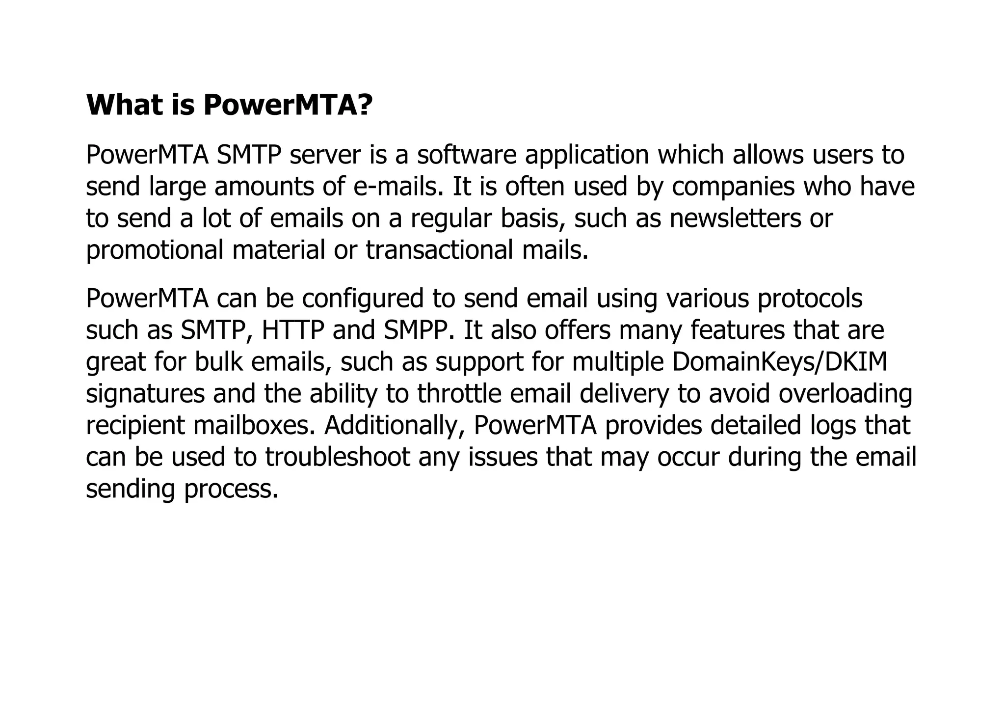 Why PowerMTA SMTP server is best | PDF