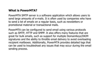 Why PowerMTA SMTP server is best | PPT
