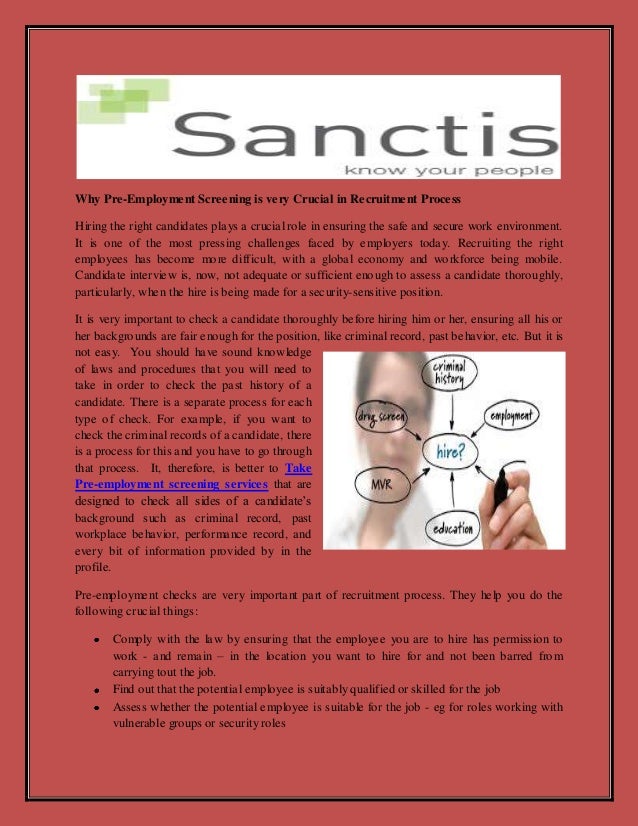 Why Pre Employment Screening Is Very Crucial In Recruitment Process why-pre-employment-screening-is-very-crucial-in-recruitment-process