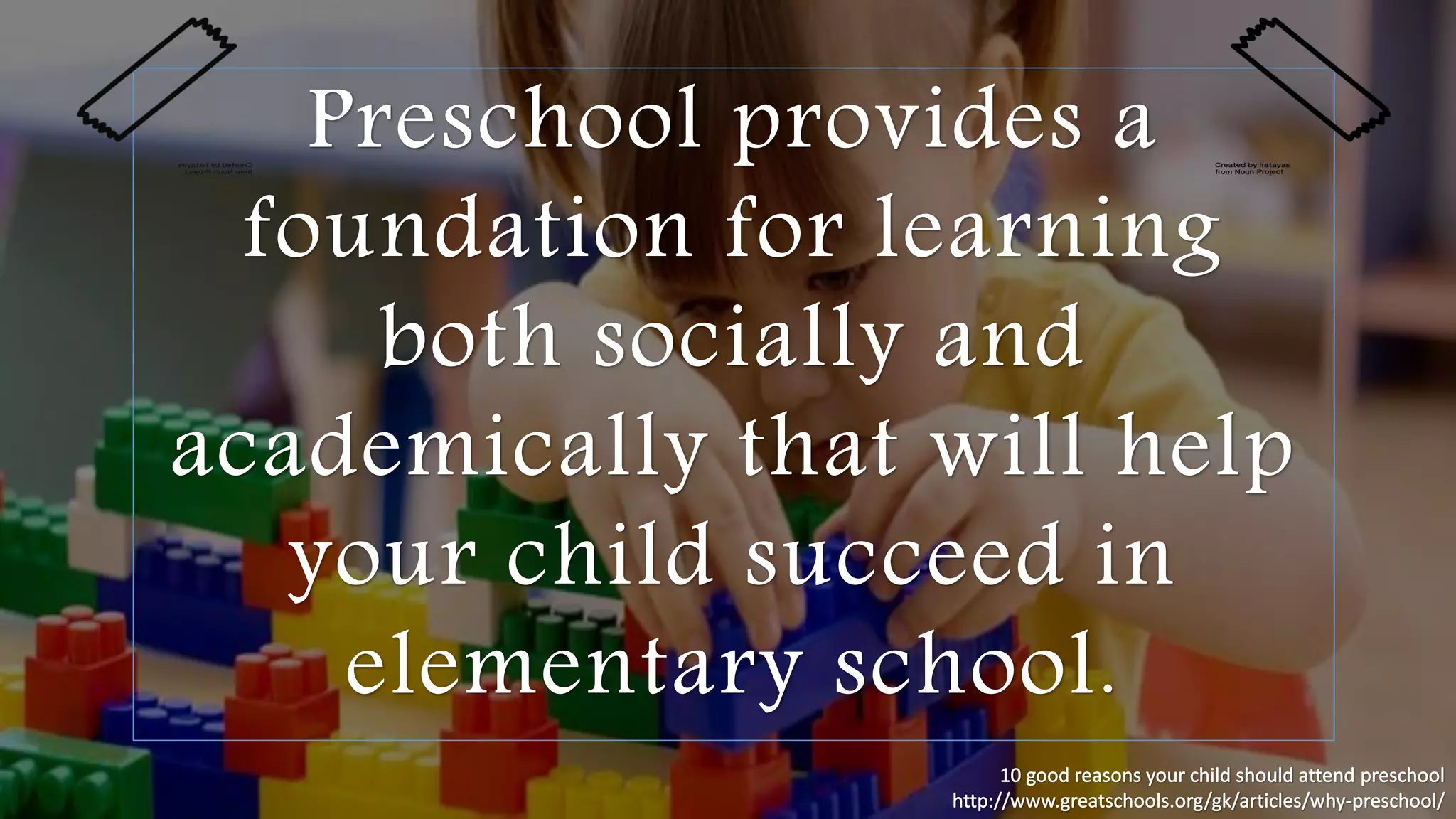 Why preschool is important? | PDF