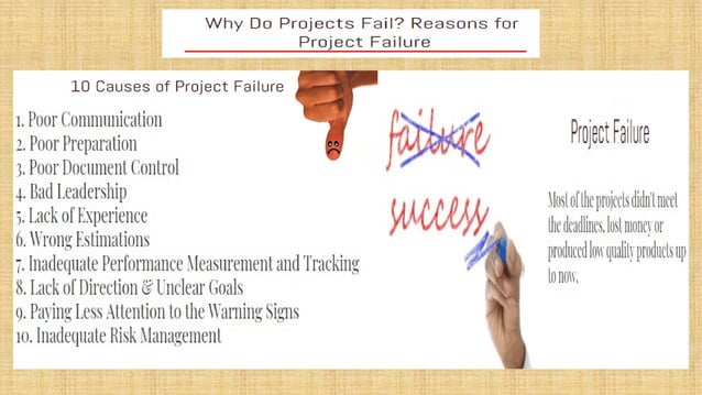 why project fail Main reasons for project failure | PPT