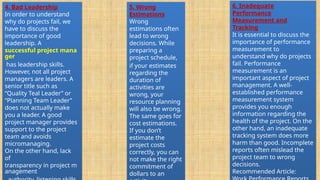 why project fail Main reasons for project failure | PPT