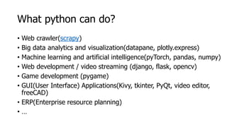 Why python introduction | PDF