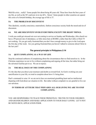 Why Quit Complaining | DOCX