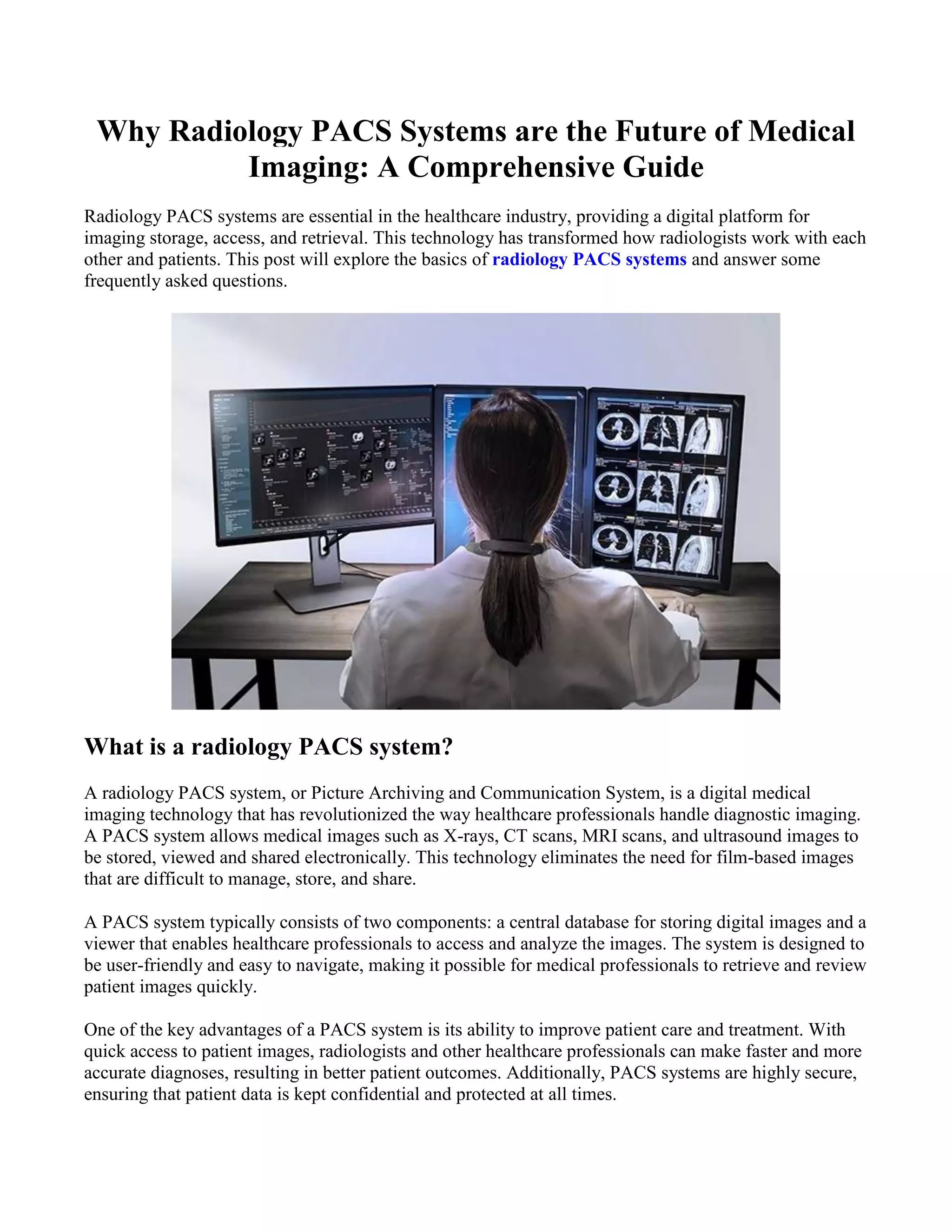 Why Radiology PACS Systems are the Future of Medical Imaging A Comprehensive Guide.pdf