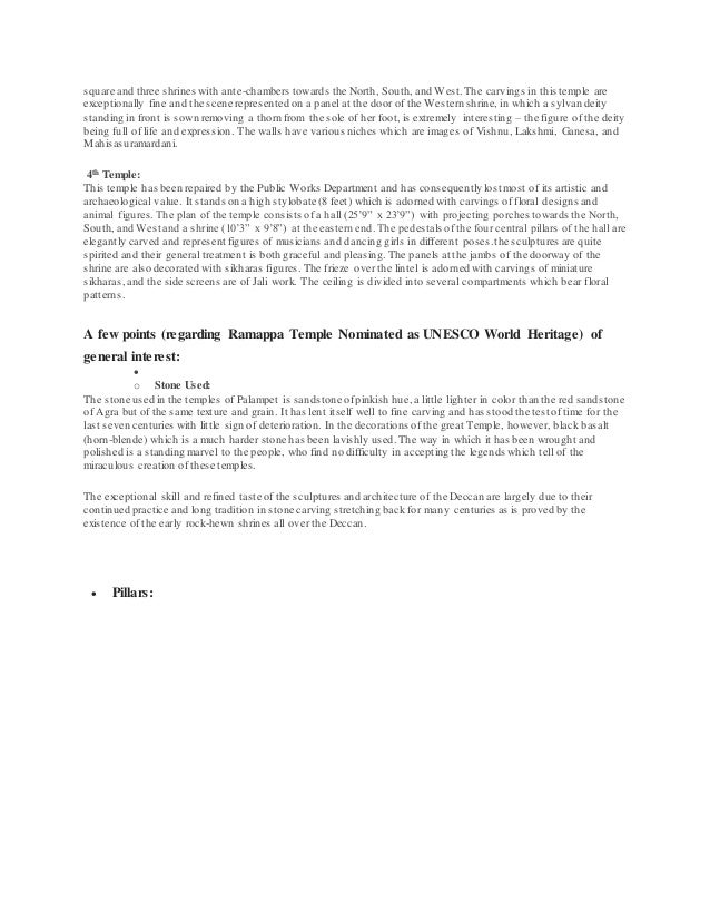 Why Ramappa Temple Nominated As UNESCO World Heritage Site.docx