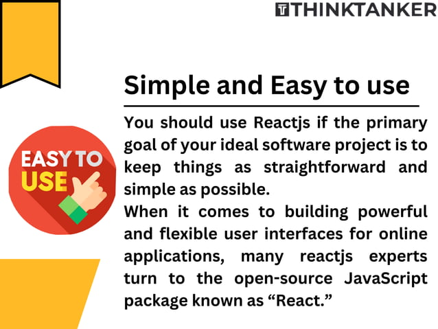 Why Reactjs Is The Right Choice For Your Next Web Application Ppt