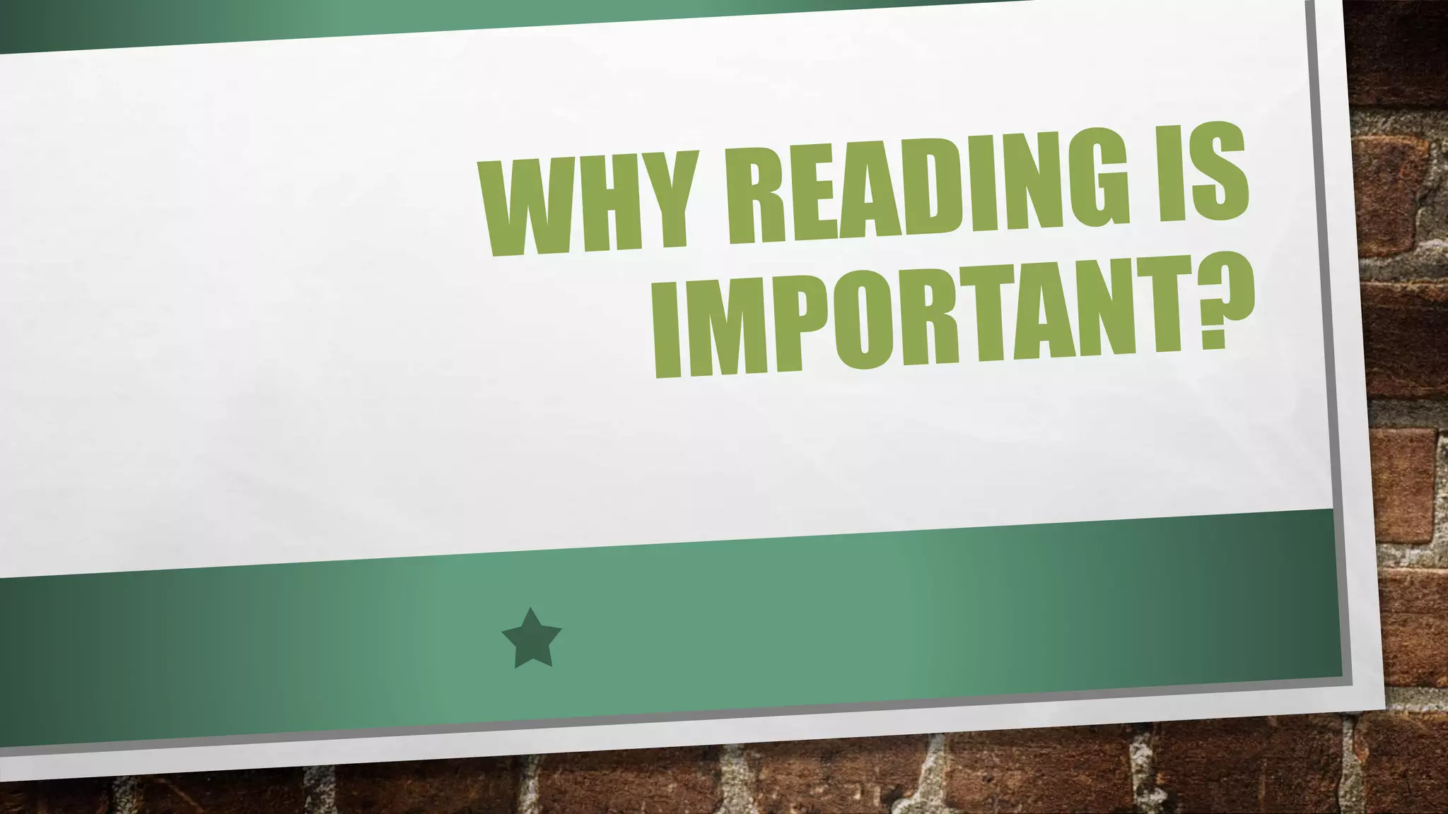Why reading is important | PPTX
