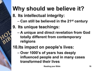 Why reading your bible is important | PPTX