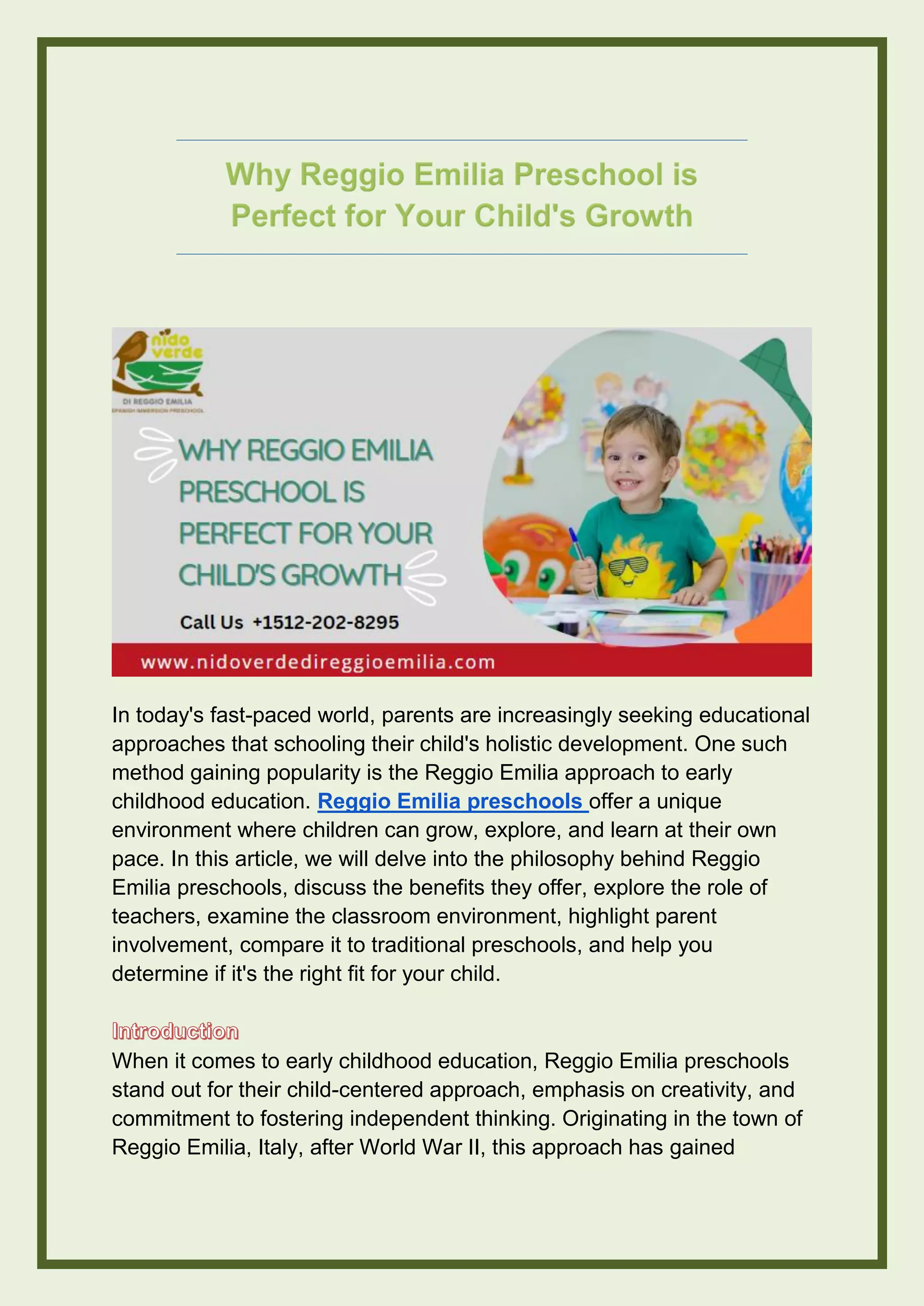 Why Reggio Emilia Preschool is Perfect for Your Child's Growth.pdf