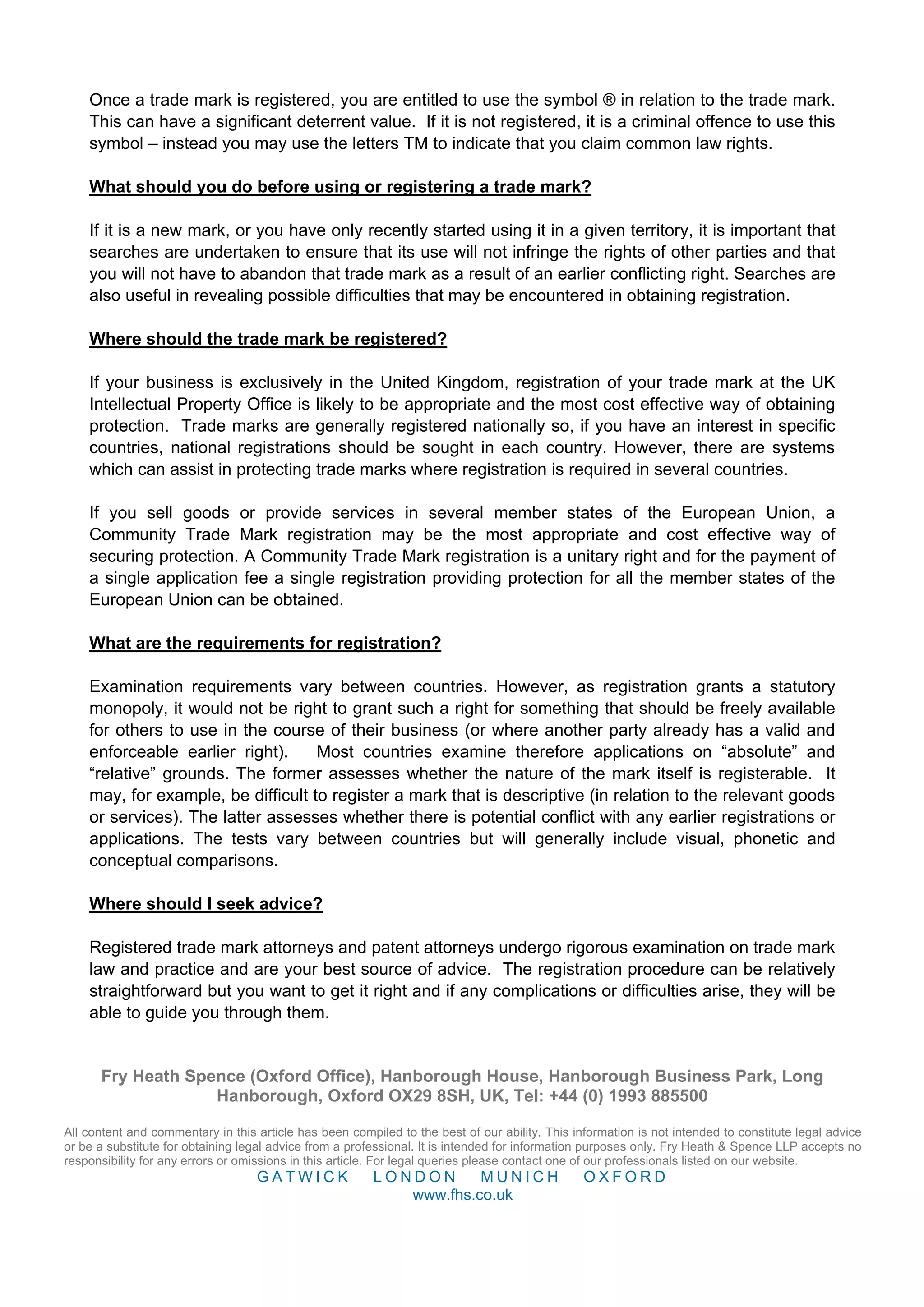 Why Register Your Trade Mark | PDF
