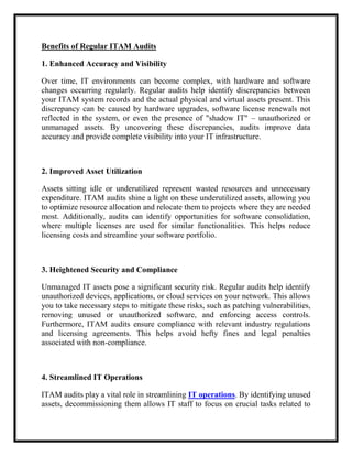 Why Regular Audits are Necessary in IT Asset Management.pdf | Computing ...