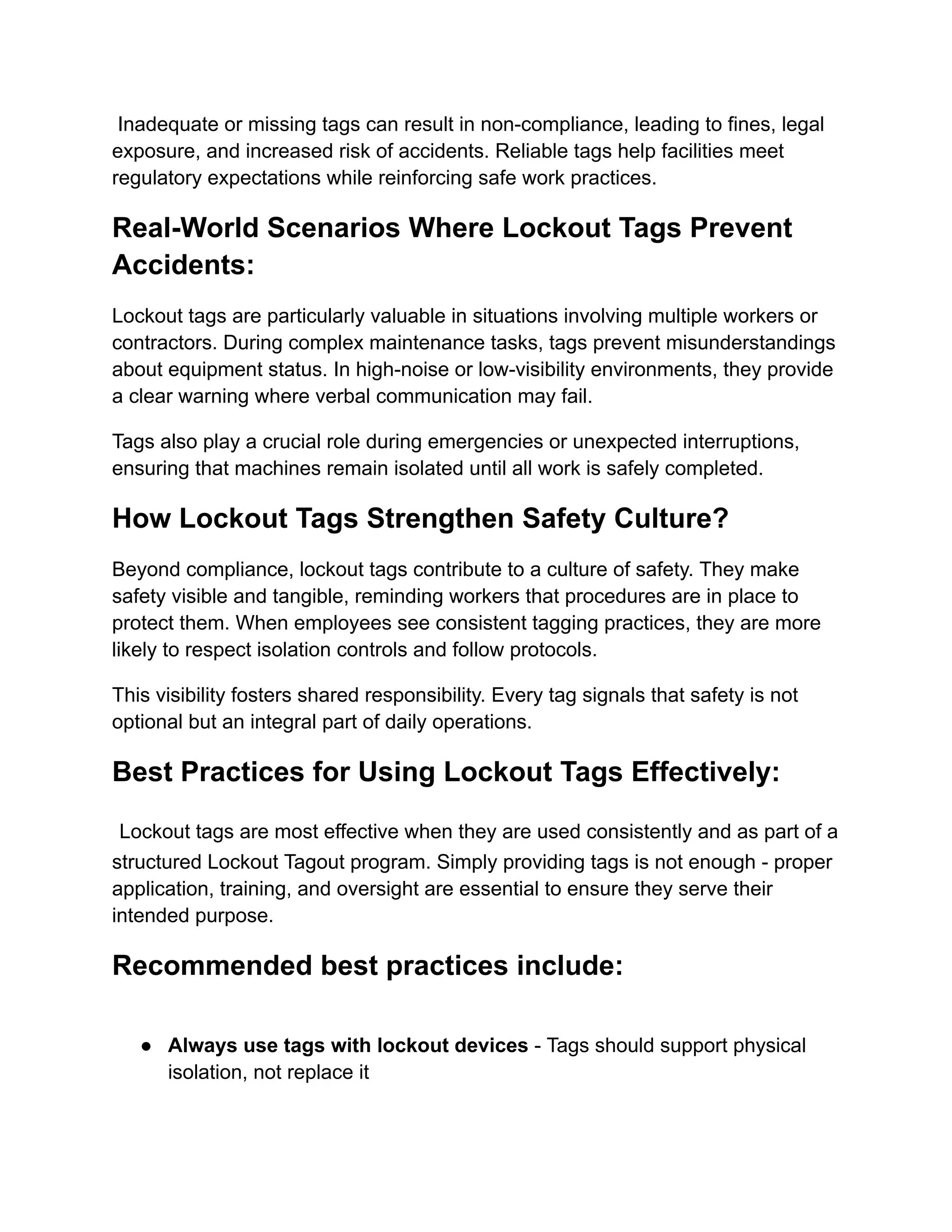 Why Reliable Lockout Tags are Critical for Clear Communication and ...