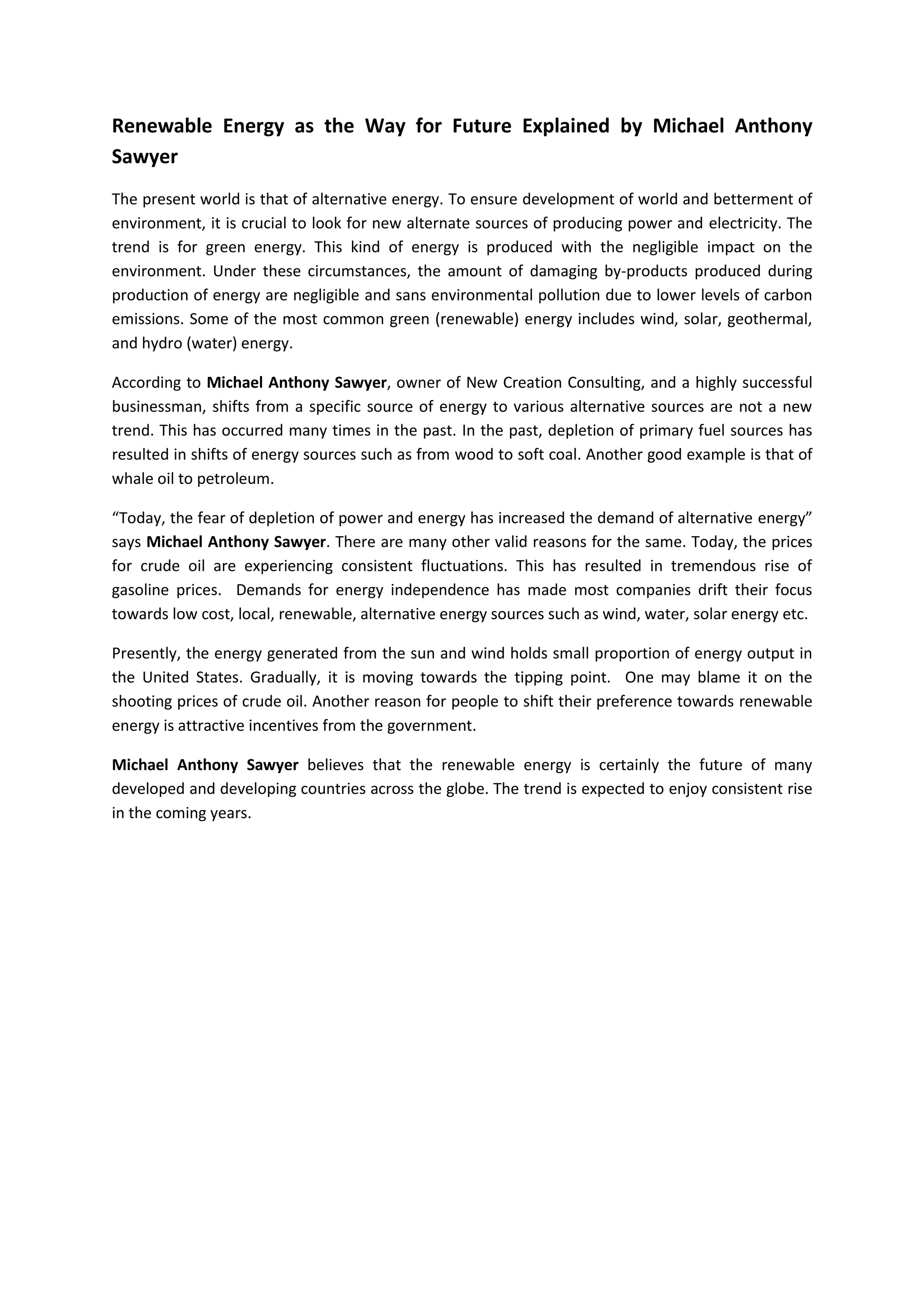 Why renewable energy is the future | PDF