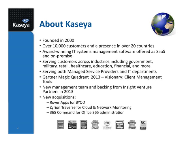 For VARs and MSPs | Why Resell Kaseya | PPT