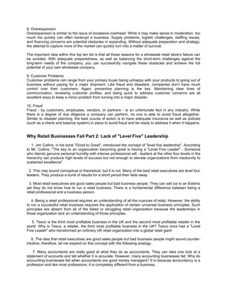 Why retail stores fail | PDF