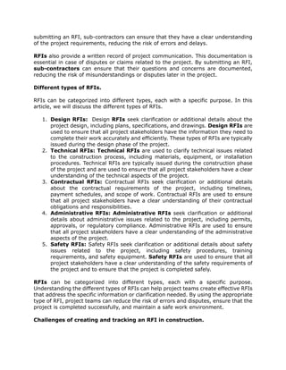 Why RFI's are so important for sub-contractors..pdf | Construction ...