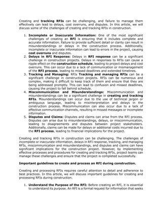 Why RFI's are so important for sub-contractors..pdf | Construction ...