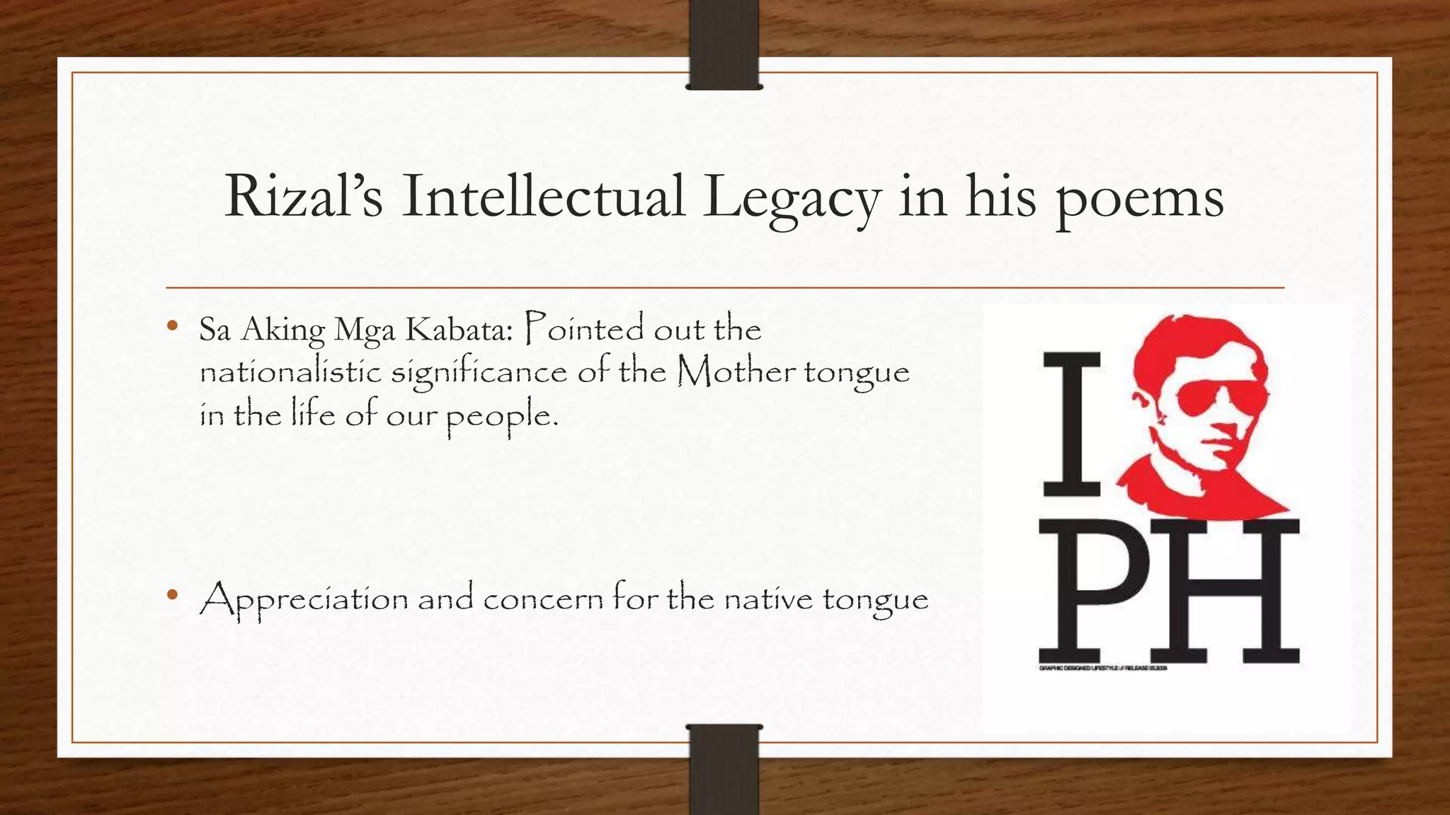 Why rizal wrote his songs and poems | PPTX