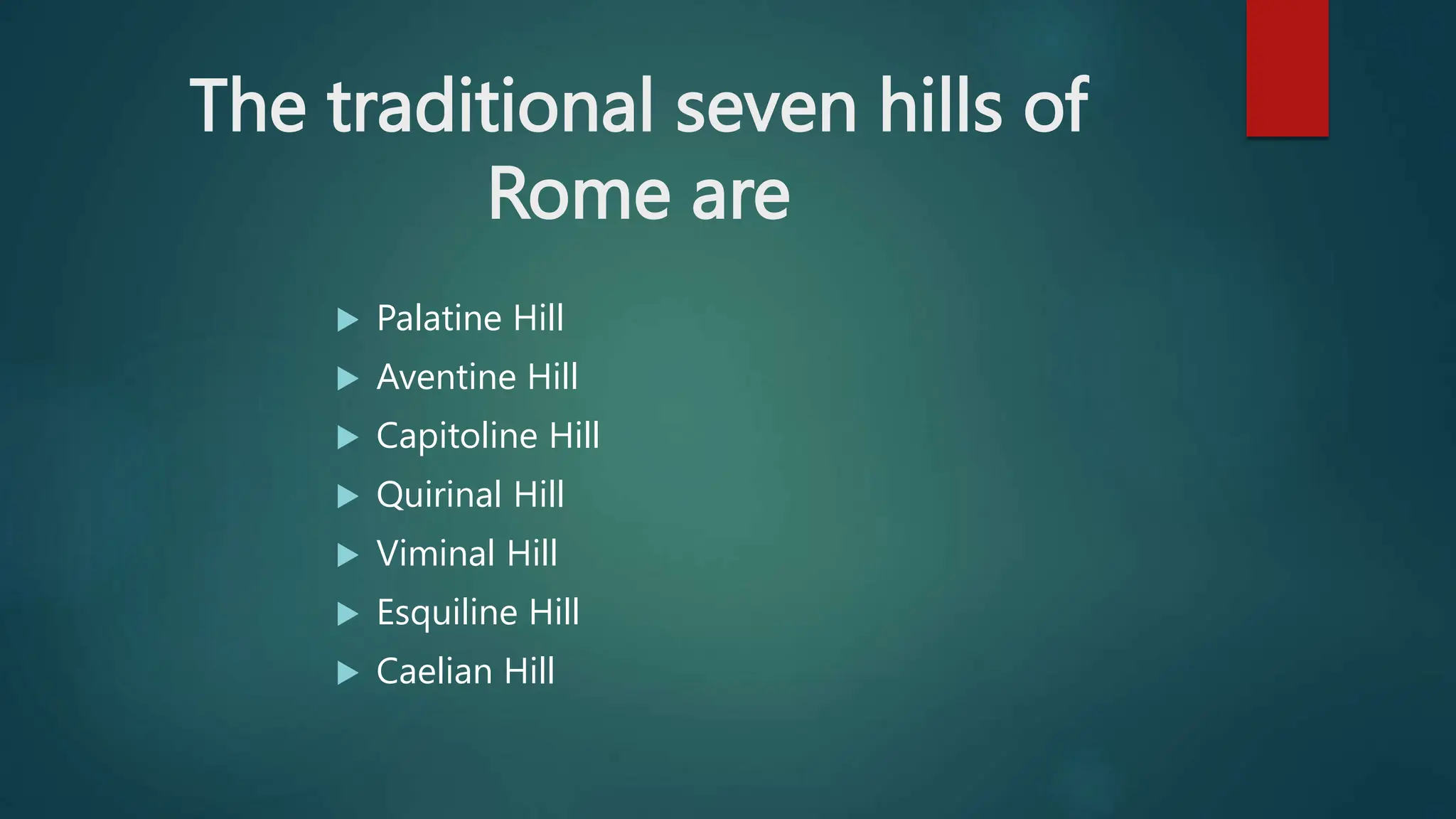 Why Rome Is Called City Of Seven Hills.pptx