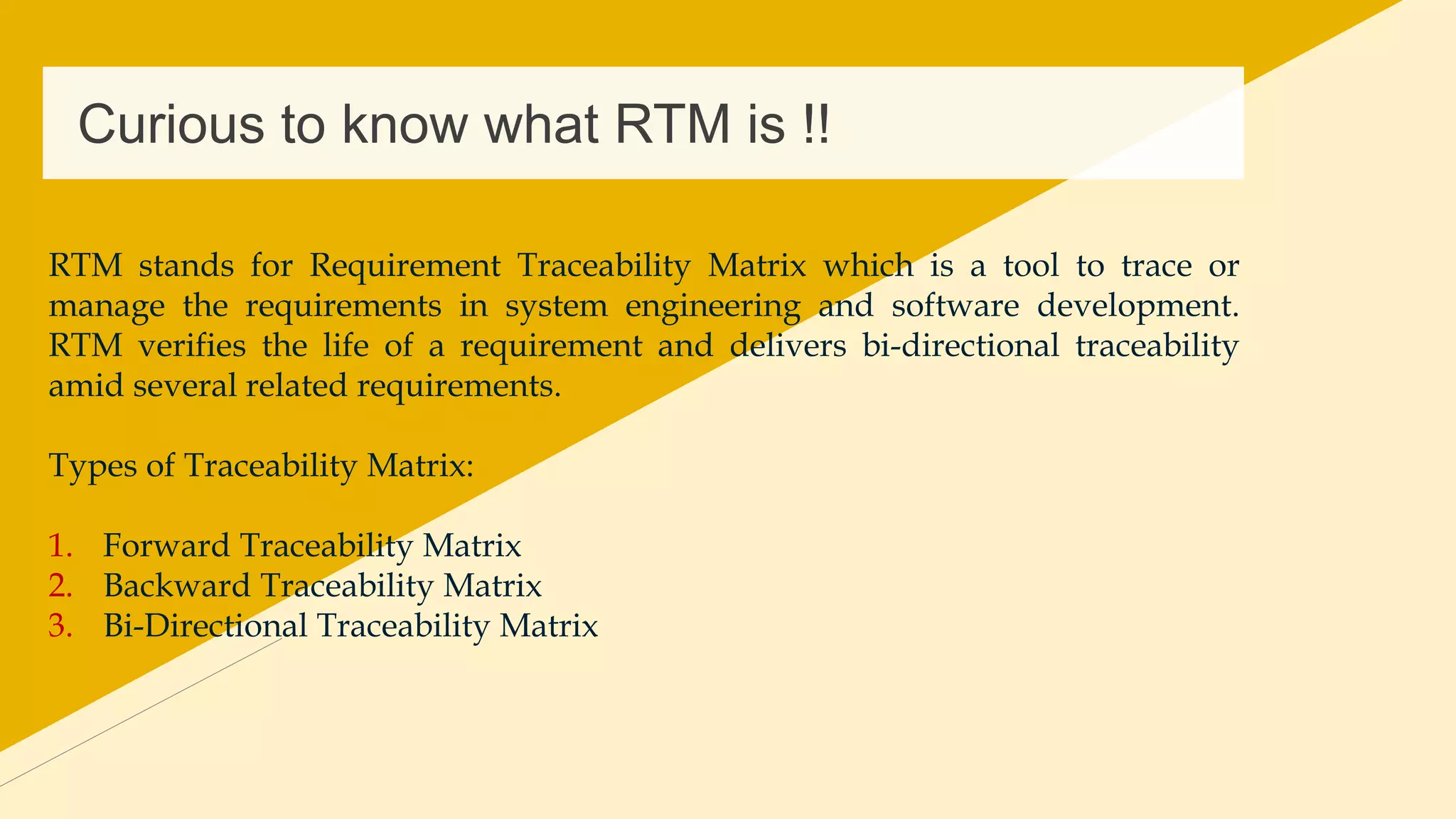 Why RTM (Requirement Traceability Matrix) is important in testing ...