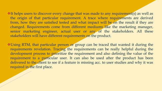 Why RTM (Requirement Traceability Matrix) is important in testing? | PPT