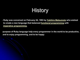 Why ruby | PPTX