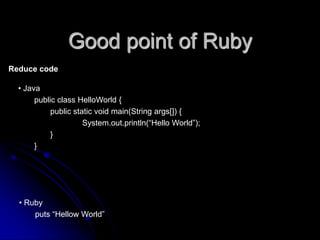 Why ruby | PPT