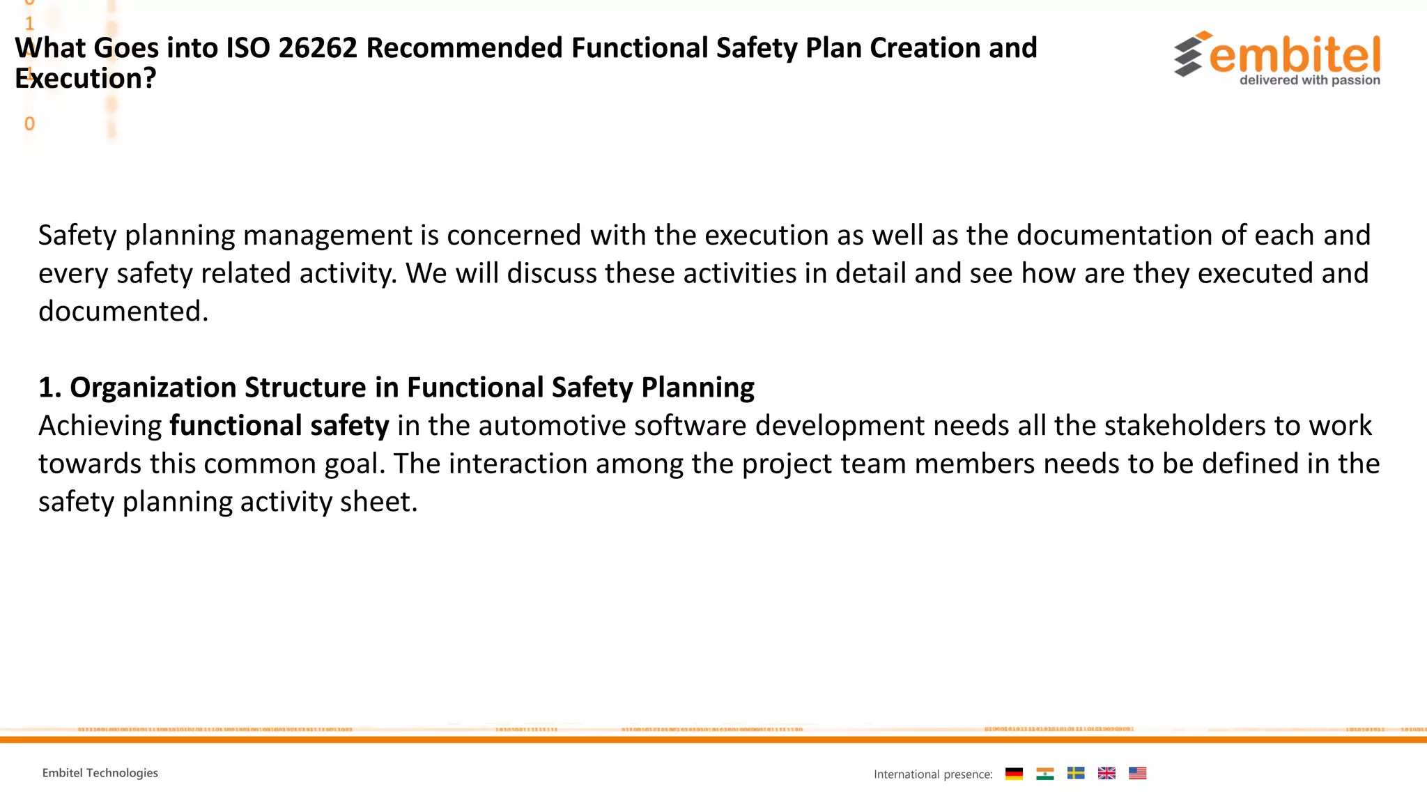 Why safety plan is critical in development of iso 26262 complaint | PPT
