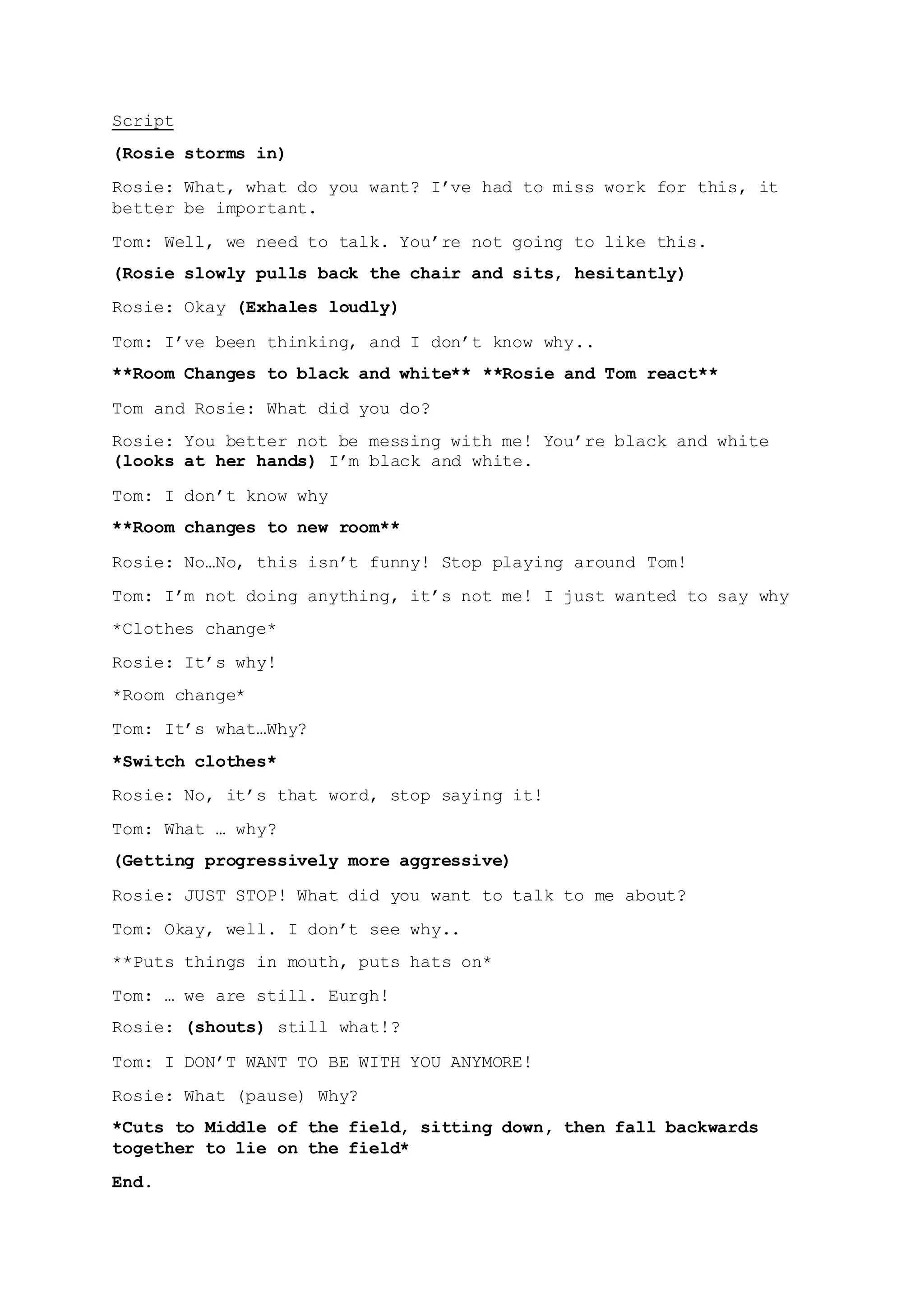 Preliminary task script | DOCX