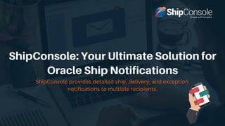 Transform your Shipping operations with ShipConsole's Shipping ...