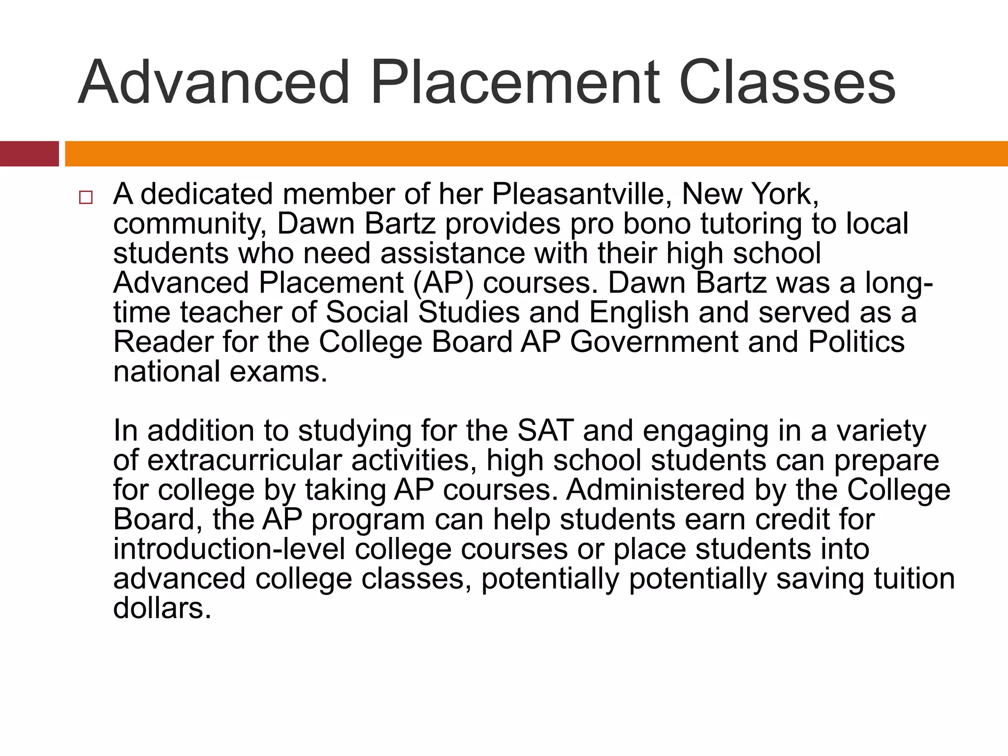 Why Should High School Students Take Advanced Placement Classes? | PPTX