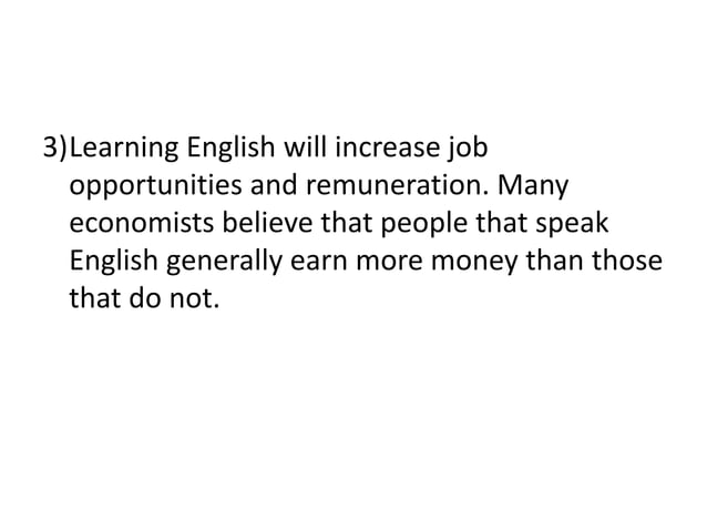 Why should i learn english | PPTX