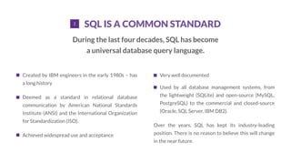 Why Should I learn SQL? | PDF