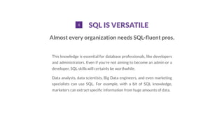 Why Should I learn SQL? | PDF